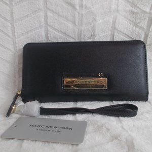 Andrew Marc | Bags | Marc New York Black Wallet Wristlet New With Tags ...